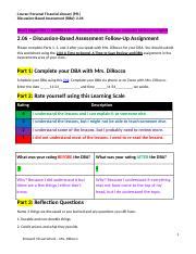 Discussion Based Assessment DBA Complete Your DBA And Course Hero