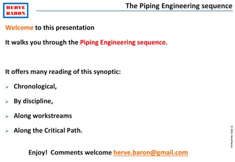Piping Engineering Sequence Presentation