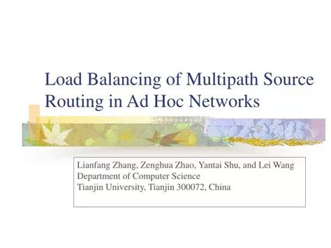 ppt load balancing of multipath source routing in ad hoc networks powerpoint presentation id