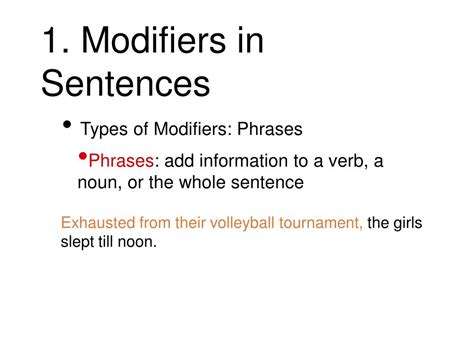 PPT Correcting Misplaced Dangling Modifiers Part Modifiers In Sentences PowerPoint