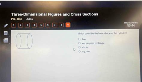 Solved Three Dimensional Figures And Cross Sections Pre Test Active