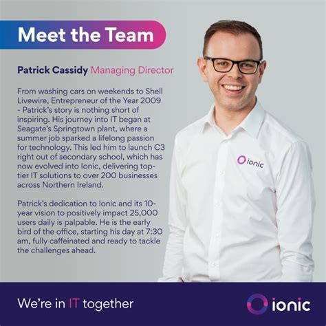 Ionic It On Linkedin Meettheteam Techleadership Ionic Weareinittogether