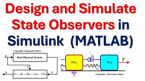 Design And Simulate State Observers Of Dynamical Systems In Simulink Matlab Youtube