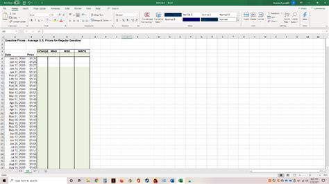 Solved For The Data In The Excel File Gasoline Prices Do