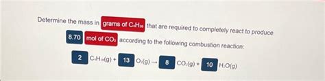 Solved Determine The Mass In That Can React With According Chegg Com