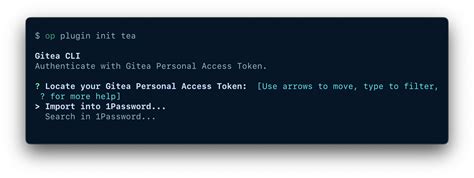 Use 1Password To Authenticate The Gitea CLI With Biometrics 1Password