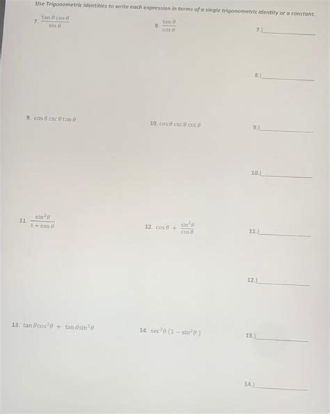solved use trigonometric identities to write each expression