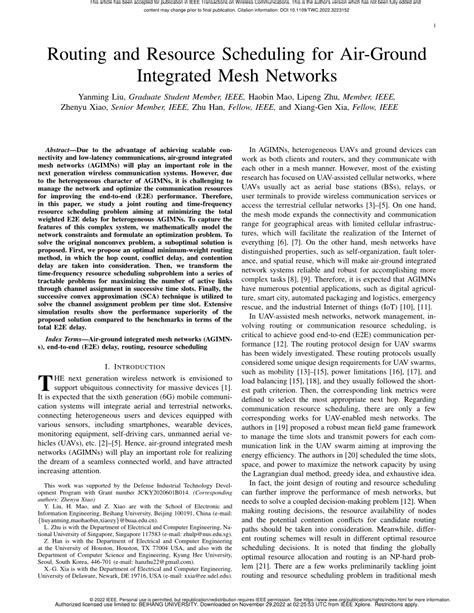 Pdf Routing And Resource Scheduling For Air Ground Integrated Mesh Networks