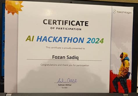 Fozan Sadiq On Linkedin Hackathonai Proudmoment Ai