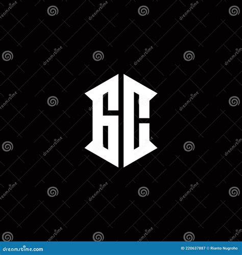 GC Logo Monogram With Shield Shape Designs Template Stock Vector Illustration Of Geometric