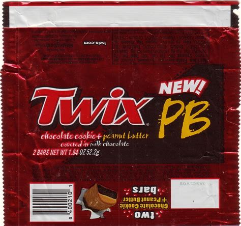 2003 Twix Pb Candy Wrapper Archive