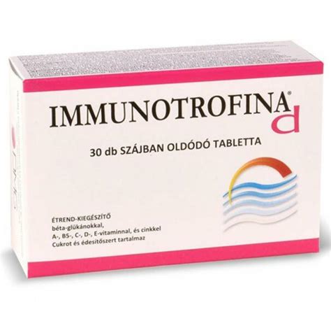 Vásárlás Immunotrofina Tabletta 30db Táplálékkiegészítő árak