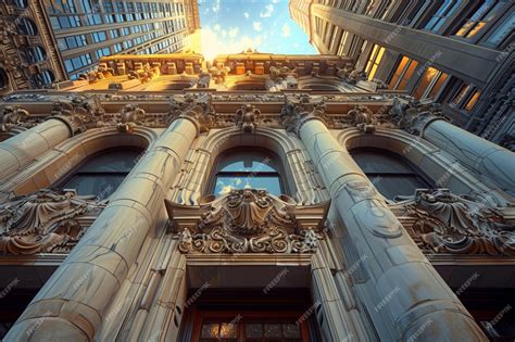 Vista En Bajo ángulo De Una Fachada De Edificios Históricos Con