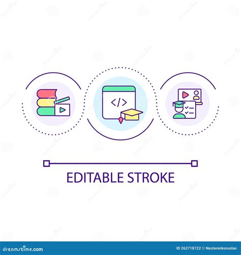 computer programmer education loop concept icon stock vector
