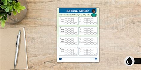 Split Strategy Subtraction Activity Hecho Por Educadores