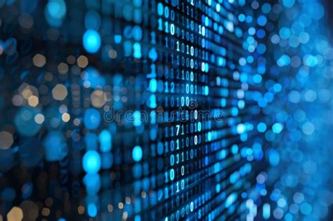 Display Of Binary Numbers On Monitor Visualizing Complex Computations
