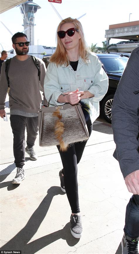 Iggy Azalea Wears Denim Jacket And Leggings At Lax Daily Mail Online
