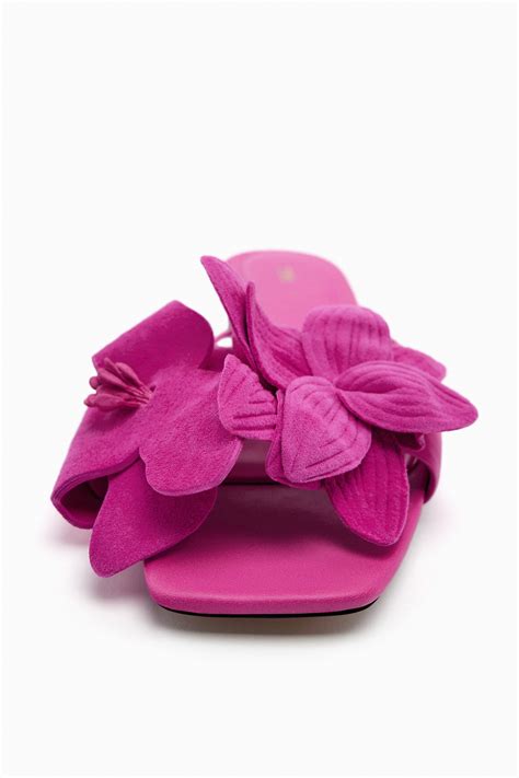 Zara Flower Flat Leather Sandals Mall Of America®