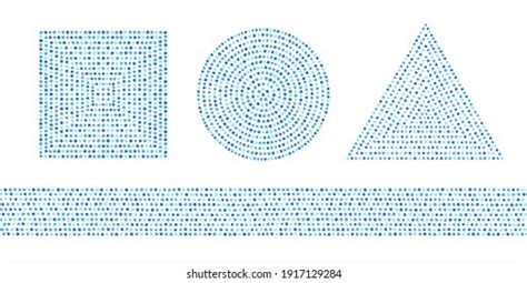 Set Geometric Dot Shapes Graphic Design Stock Vector Royalty Free