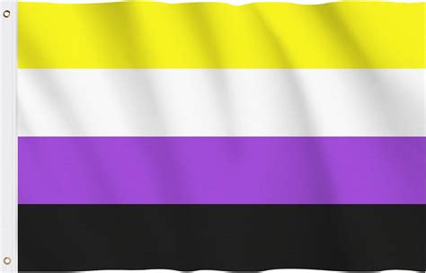 Non Binary Pride Flag Nb Pride Genderqueer Gender Identity Pride Lgbt Month Flag Vivid Color