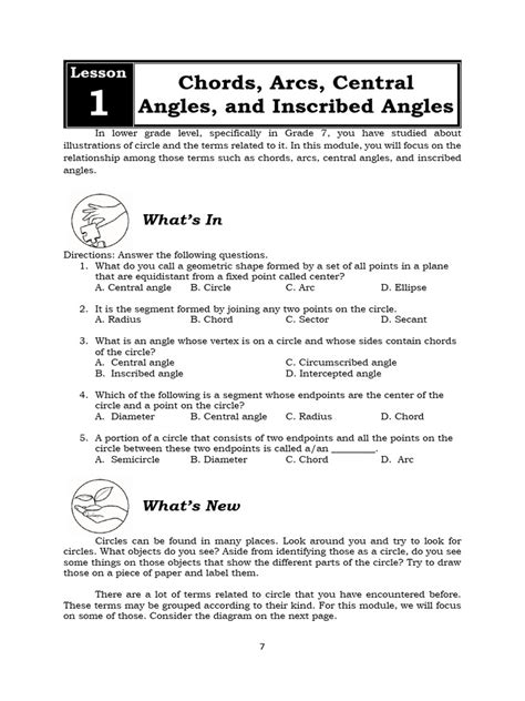 Mathematics10 Q2 Circle Pdf Circle Angle