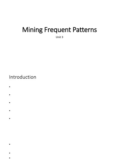 Unit3 Data Mining Pattern Pdf Data Management Information Science