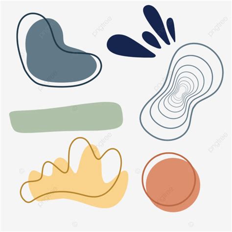 Colorful Blob Organic Decoration Hand Drawn Blobs Boho Colors Blobs Decorations Fun Color