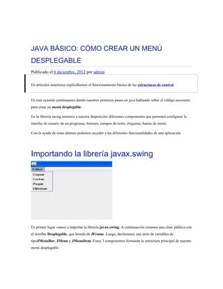 Java básico menu PDF