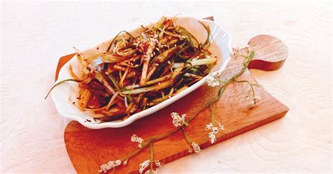 삼겹살 파채무침 만들기 삼겹살 대파겉절이 양념소스 파채써는법