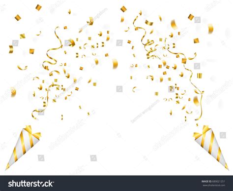 Exploding Party Popper On White Background Stock Vector Royalty Free Shutterstock