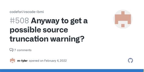 Anyway To Get A Possible Source Truncation Warning Issue 508