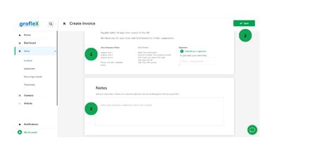 how to create an invoice groflex technology