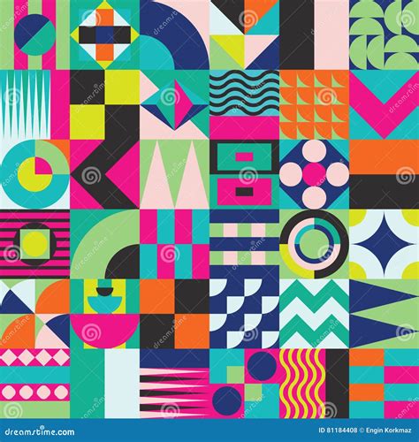 Geometric Mosaic Seamless Pattern Stock Vector Illustration Of Arrow Abstract 81184408