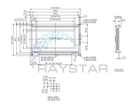 128×64 graphic lcd display module rg12864b lcd raystar