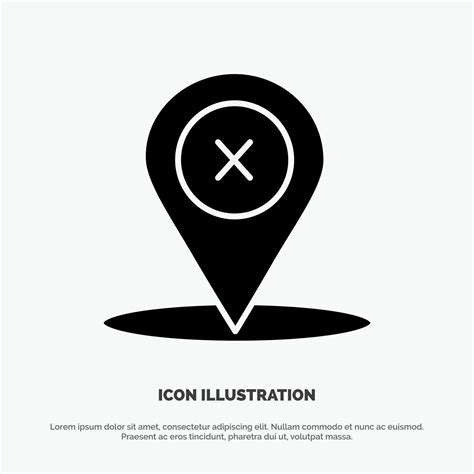 Location Navigation Place Delete Solid Glyph Icon Vector 17985984 Vector Art At Vecteezy