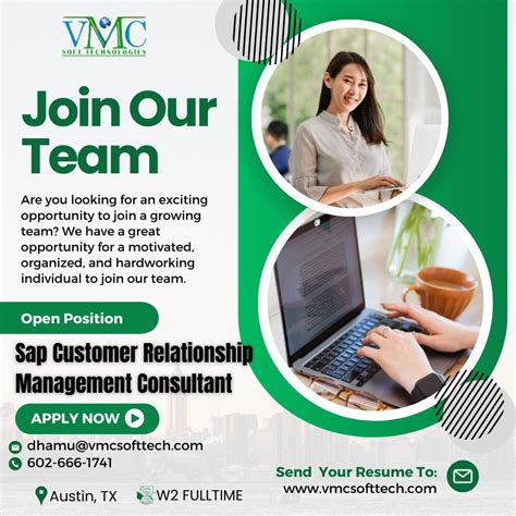 Vmc Soft Technologies Is Looking For Sap Customer Relationship