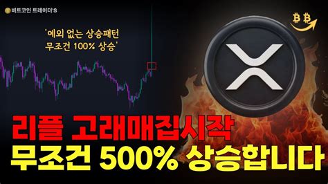 리플 고래매집 시작합니다 무조건 500 상승 Youtube