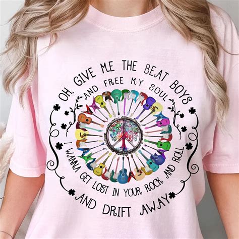 Hippie Guitar Png Design Peace And Music Digital Download Etsy