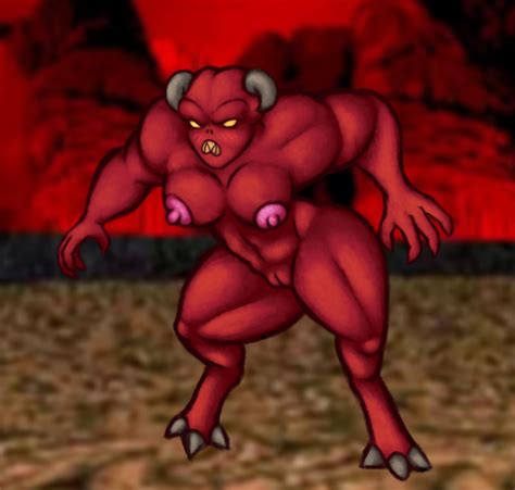 Rule 34 3 Toes 4 Fingers Breasts Demon Doom Series Feet Female Fingers Genitals Hi Res Horn