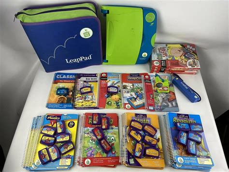 Leapfrog Leappad Learning System 30 Books Cartridges Case Accessories