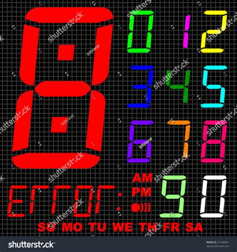 Digital Clock Frame Over 3 163 Royalty Free Licensable Stock Vectors And Vector Art Shutterstock