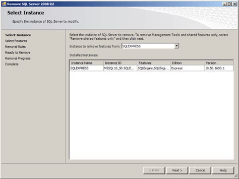 Qualtech Systems Uninstalling Microsoft Sql Server Express