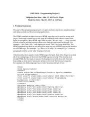 Project4 1 Docx CSCE 2014 Programming Project 4 Midpoint Due Date