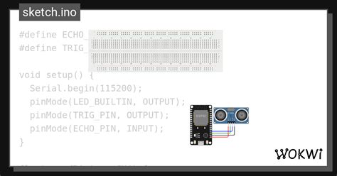 Coding Distance Sencer Wokwi Esp32 Stm32 Arduino Simulator