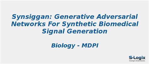 Synthetic Biomedical Signal Generation S Logix