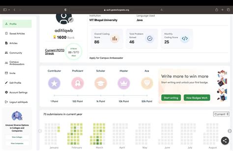 aditi tripathi on linkedin codingjourney geeksforgeeks