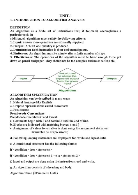 Adsa Material R23 Lecture Notes On Algorithm Analysis And
