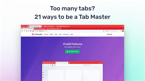 Tab Management Features Vivaldi Browser