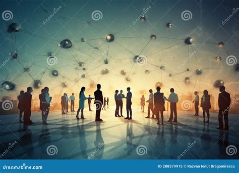 Scene Symbolizing The Concept Of Connected People Where Individuals