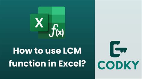 How To Use Lcm Function In Excel Codky
